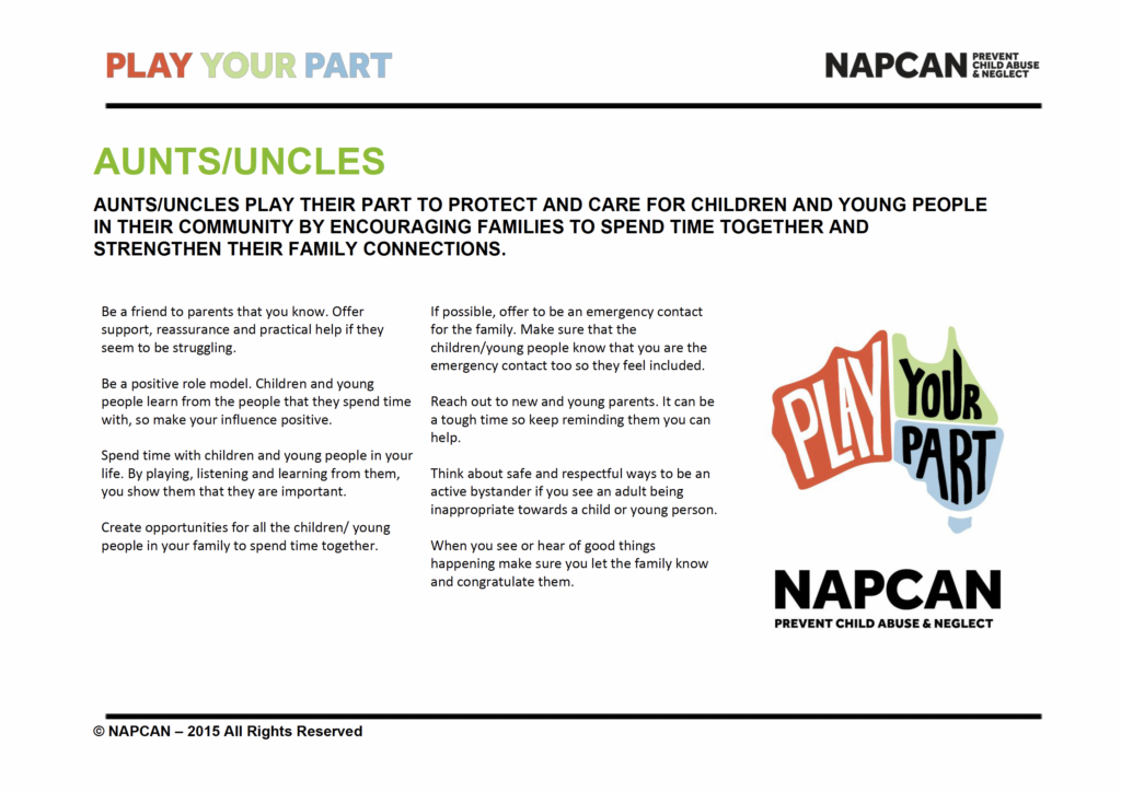 Tips For Playing Your Part - NAPCAN