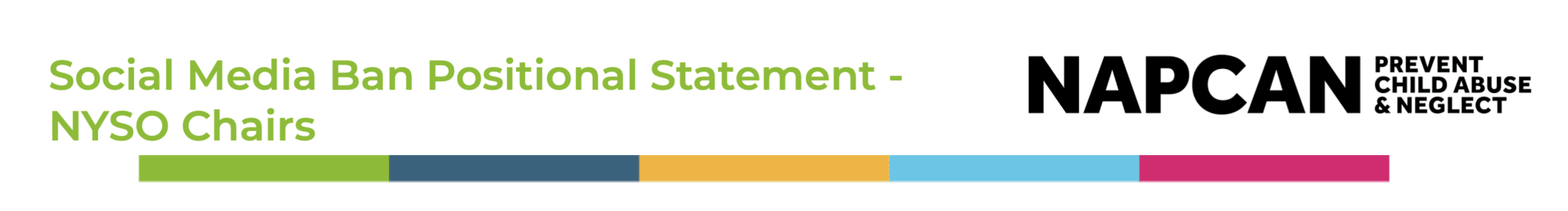 NAPCAN social media ban positional statement - NAPCAN